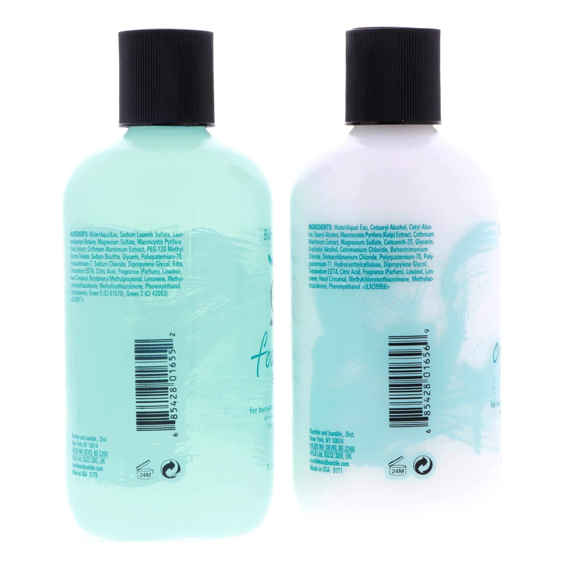 Bumble and Bumble Surf Foam Wash Shampoo 8.5 Oz Surf Creme Rinse Conditioner 8.5 Oz Duo