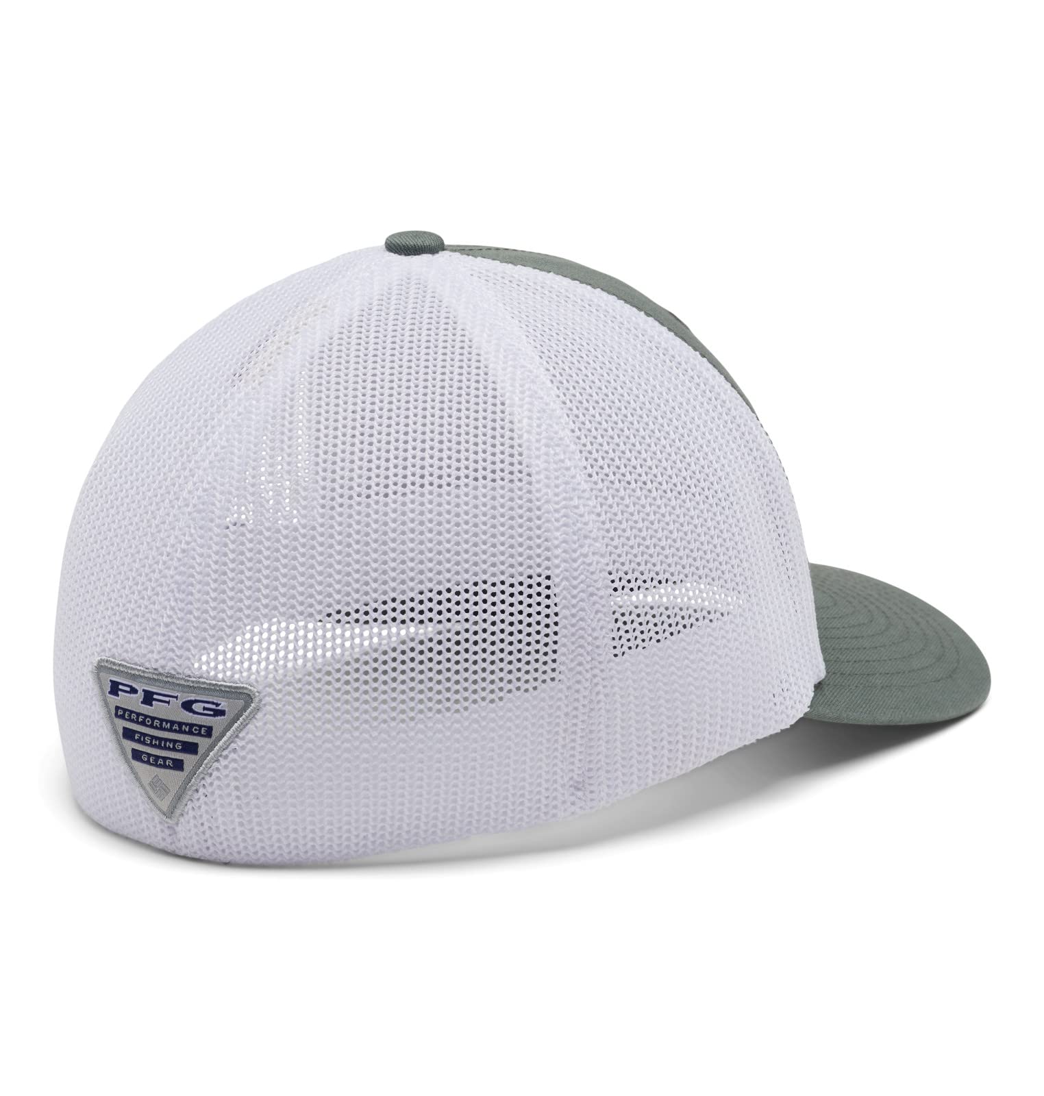 Columbia Unisex PFG Fish Flag Mesh Ball Cap - Low, Metal/Bass Flag, Small/Medium