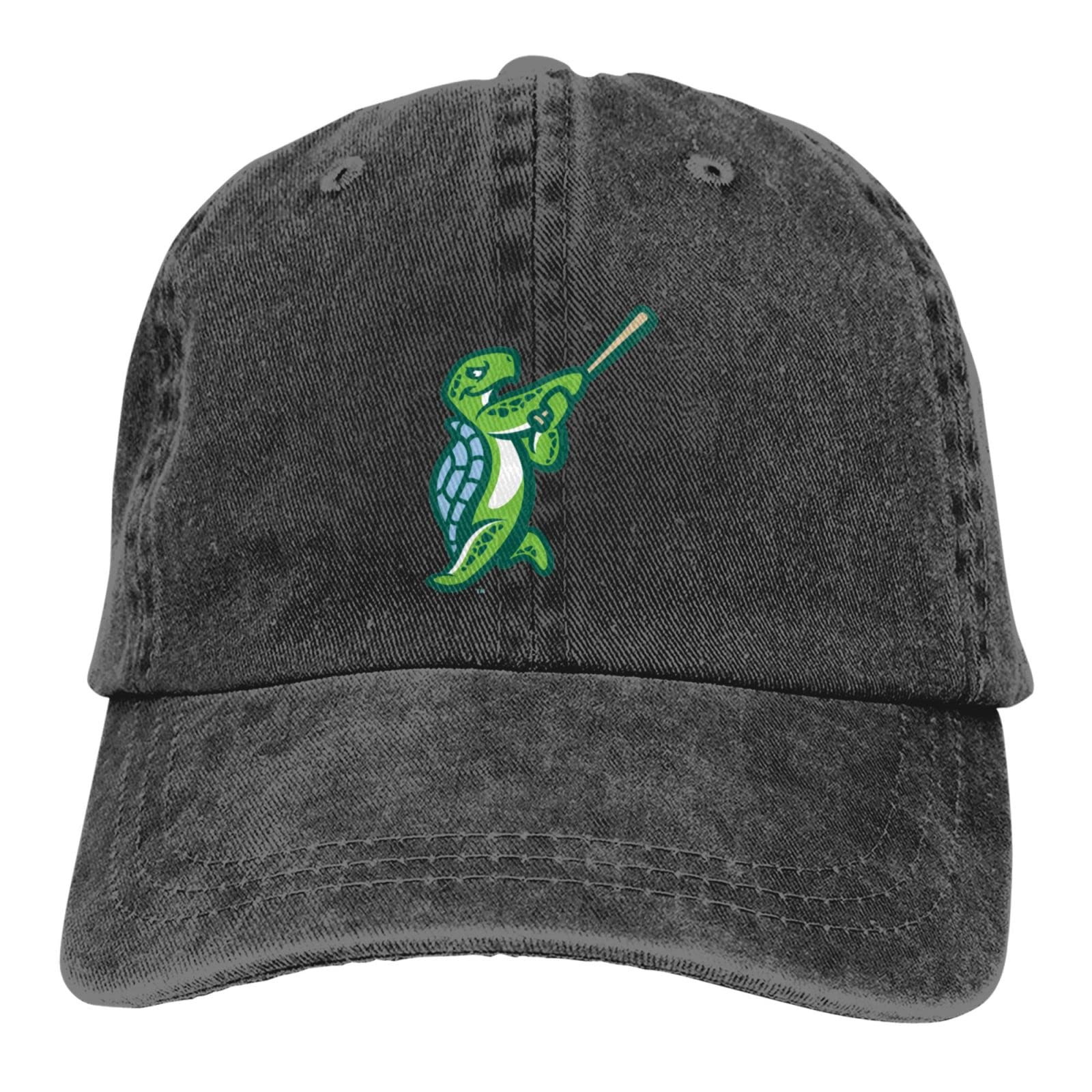 Daytona Tortugas Classic Cowboy Hat Washed Baseball-Cap Twill Adjustable Dad-Hat Black