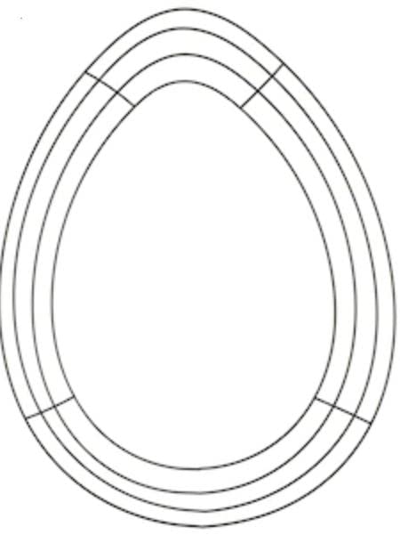 TDST Bundle of 2 Floral Garden Egg Shaped (1) and Bunny Shaped (1) Wired Metal Wreath Frame with Ties for Crafts Form for Spring for Front Door Bonus Scented Aziza, Black