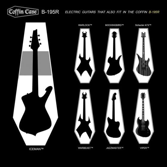 COFFIN CASES Model B-195 Bass Guitar Case