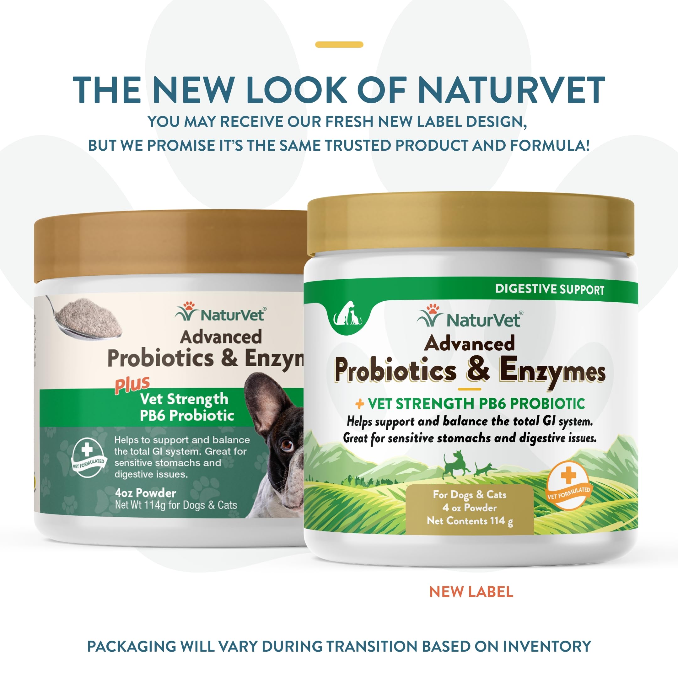 NaturVet โ Advanced Probiotics & Enzymes - Plus Vet Strength PB6 Probiotic | Supports and Balances Pets with Sensitive Stomachs & Digestive Issues | for Dogs & Cats (4 oz)