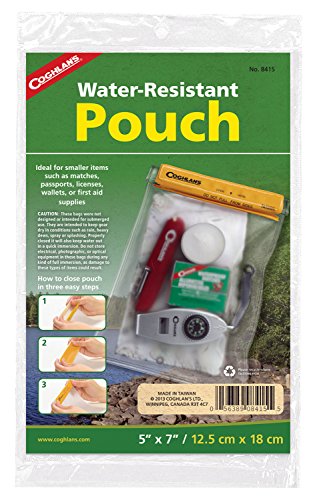 Coghlan's 8415 5" X 7" Clear PVC Water-Resistant Pouch Dry Bag