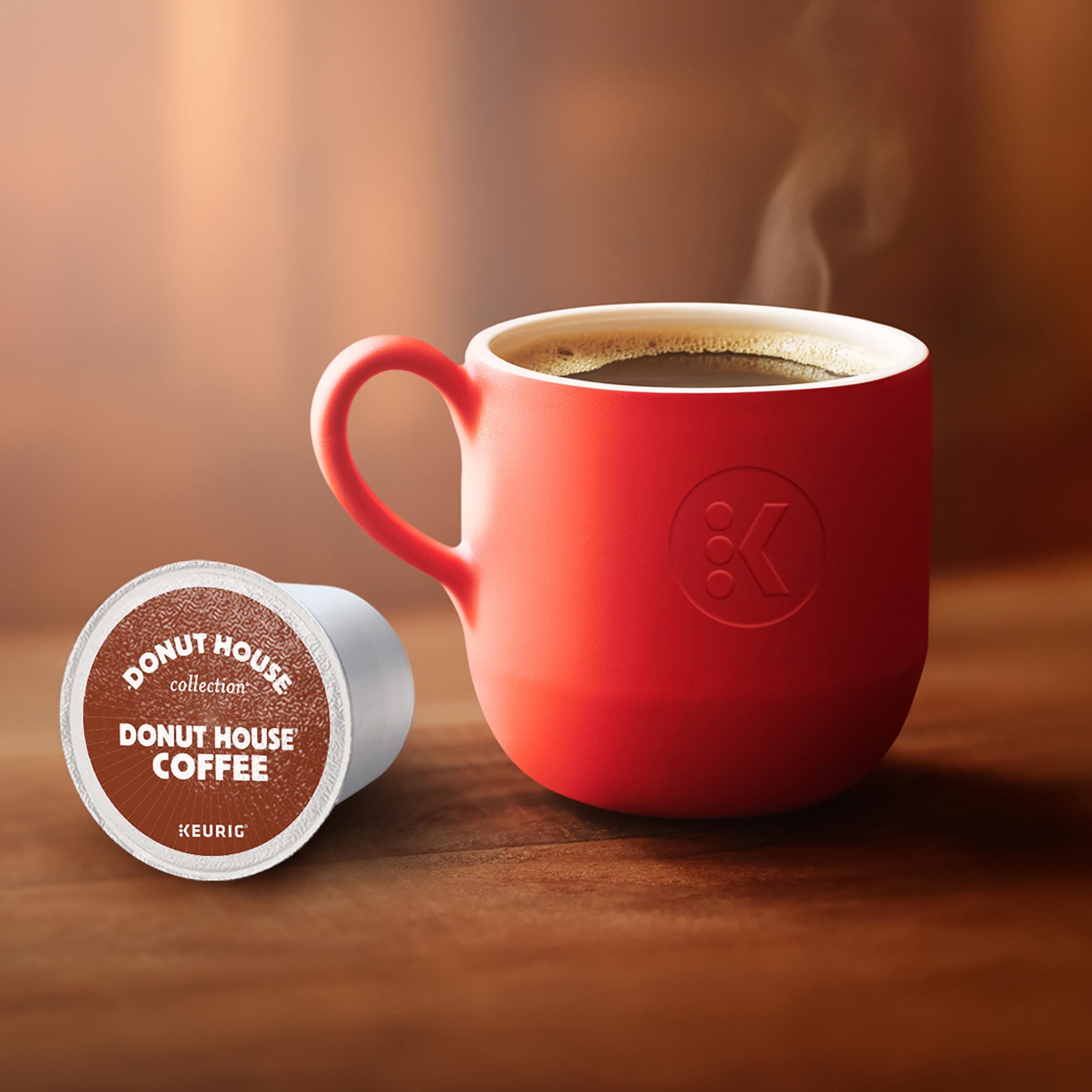 Donut House Collection, Donut House Coffee, Single-Serve Keurig K-Cup Pods, Light Roast, 48 Count (2 Boxes of 24 Pods)