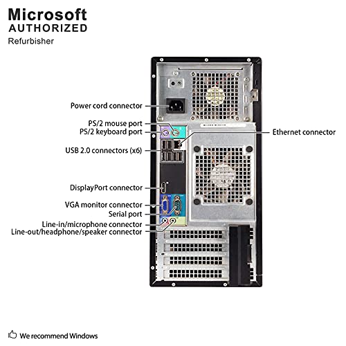 Dell Optiplex 790 Tower Premium Flagship Business Desktop Computer PC (Intel Quad-Core i7-2600 up to 3.8GHz, 8GB DDR3 RAM, 1TB HDD, DVD, Windows 10 Professional) (Renewed)