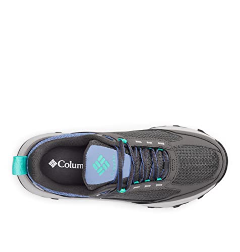 Columbia Women's Hatana Max Outdry Hiking Shoe, Dark Grey/Electric Turquoise, 6.5 Wide