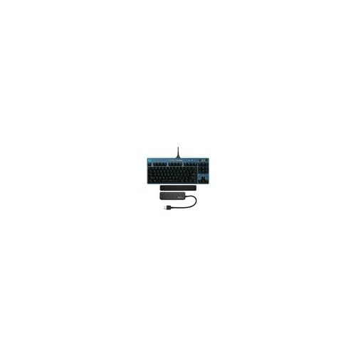Logitech G PRO Mechanical GX Brown Tactile Switch Gaming Keyboard (League of Legends Edition) Bundle with Palm Rest and 4-Port USB 3.0 Hub (3 Items)