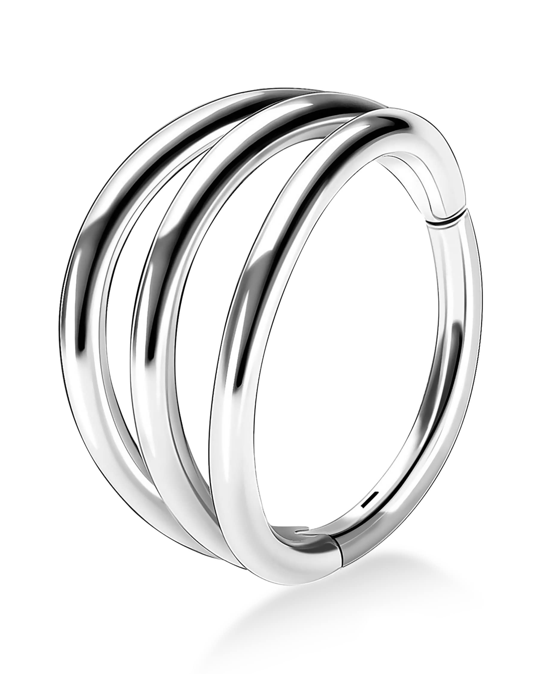 COCHARM 16 Gauge Lip Ring 10MM Conch Hoop Earring 316L Stainless Steel Hoop Nose Ring Hypoallergenic