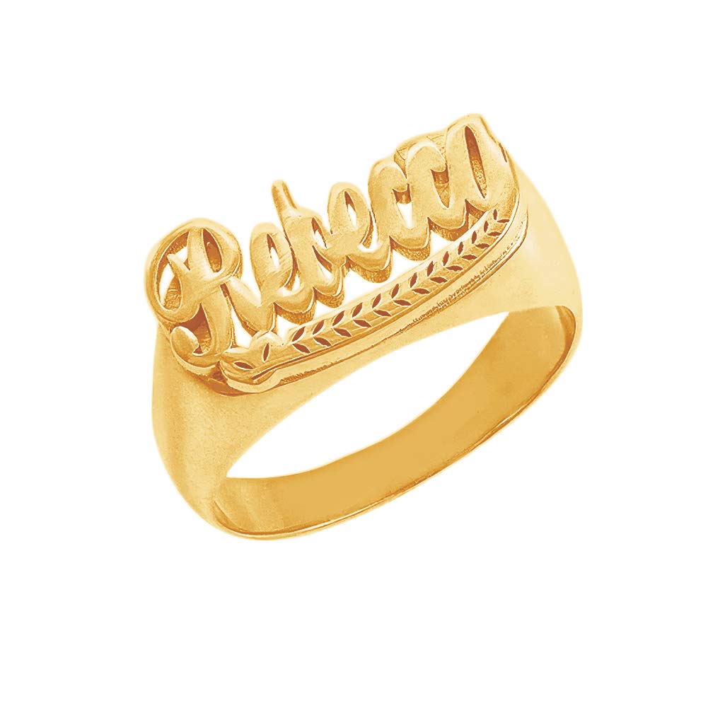 Custom Name Rings Sterling Silver Name Ring Personalized with Any Name Customized Jewelry Gift for Women Mom Girlfriend