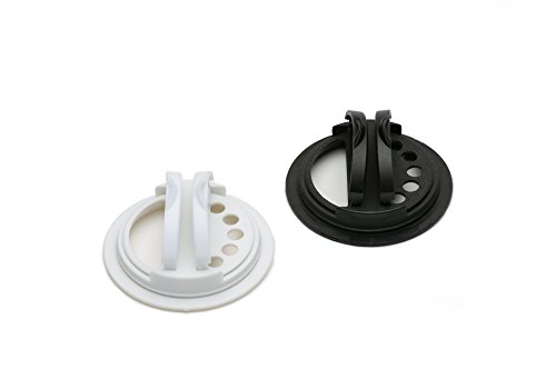 Jarware Spice Lids for Regular Mouth Mason Jars, Set of 2, Black and White