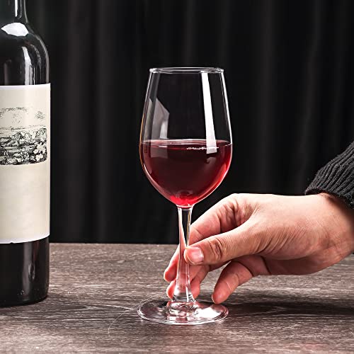 YANGNAY Wine Glasses (Set of 12, 12 Oz), All-Purpose Red or White Wine Glass with Stem, Durable, Dishwasher Safe