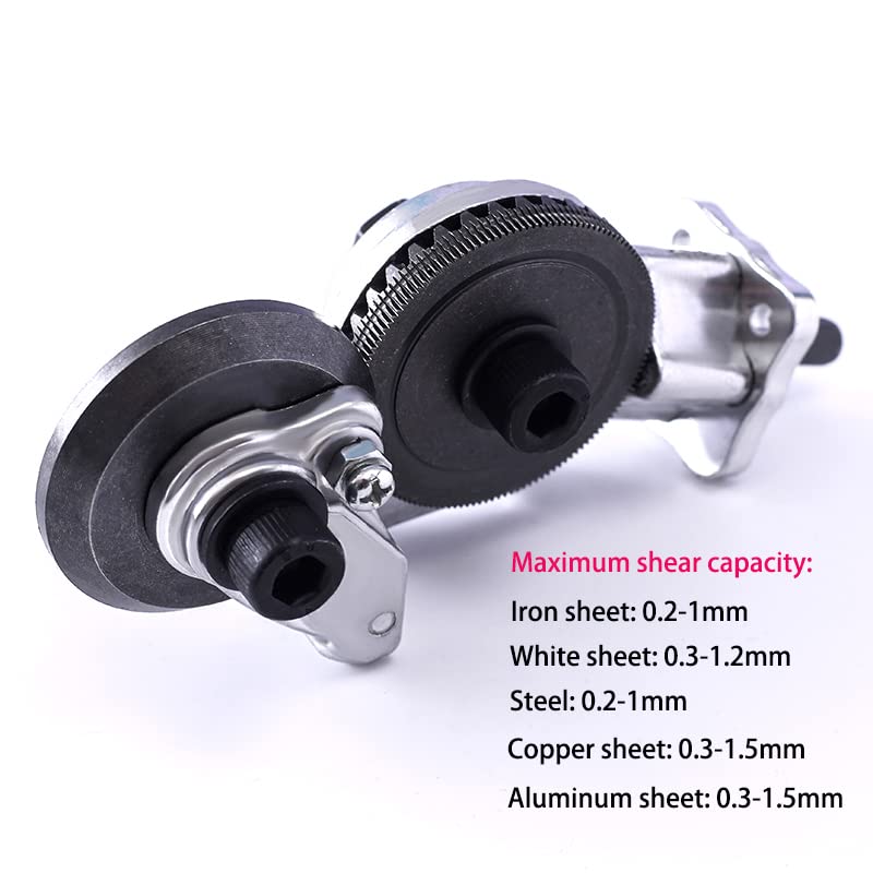 Electric Drill Shears Attachment Cutter Nibbler,Metal Nibbler Drill Attachment with Adapter, Electric Drill Shears, Metal Cutter Sheet Drill Attachment for Metal Cutting