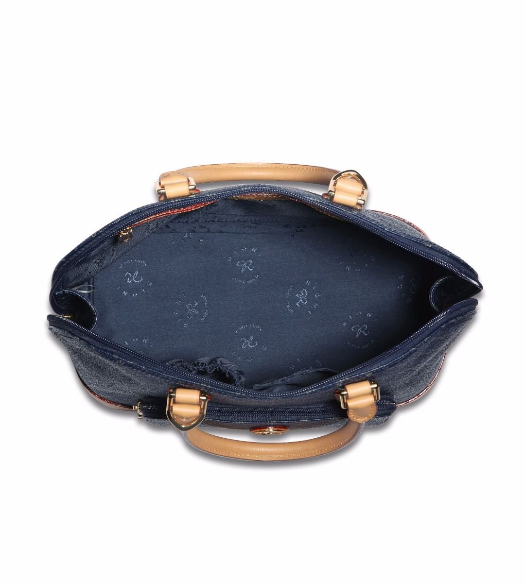 NEW Rioni Navy Signature Dome Handle LAUREN Handbag STA20001