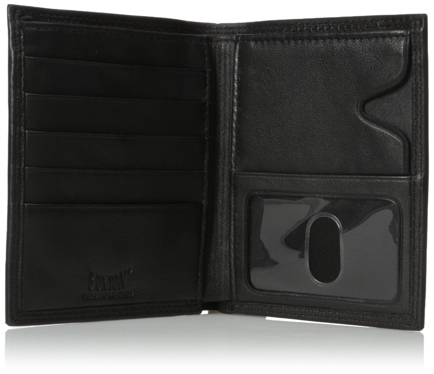 Buxton Men's Emblem wallets Credit Card Folio, Black, One Size