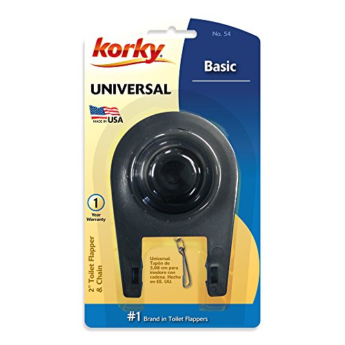 Korky 54BP Toilet Tank Flapper - Easy to Install - Made in USA,Black