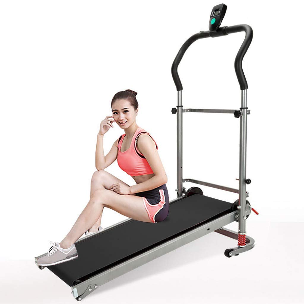cobcob Running Machine, Folding Treadmill Easy Assembly Mechanical Folding Treadmill Ultra-Thin Portable for Home Gym Home Workouts, Jogging, Walking Exercise 53.1 x 37.4 x 20.5 inches (Black)