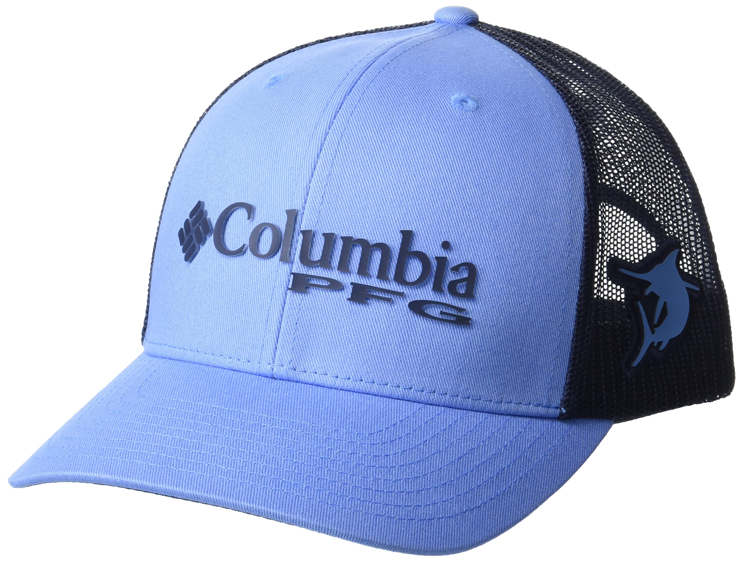 Columbia Unisex PFG Mesh Ball Cap, Cool Grey Heather/Black/Permit, S/M