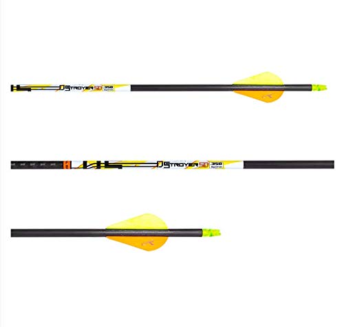 Carbon Express D-Stroyer SD Hunting Arrow Shafts, 12-Pack, Small Diameter .203”ID, High Modulus Carbon Weave, Dual Spine Weight Forward Technology, Laser Checked, Length 31.5” - 300, 350 or 400 Spines