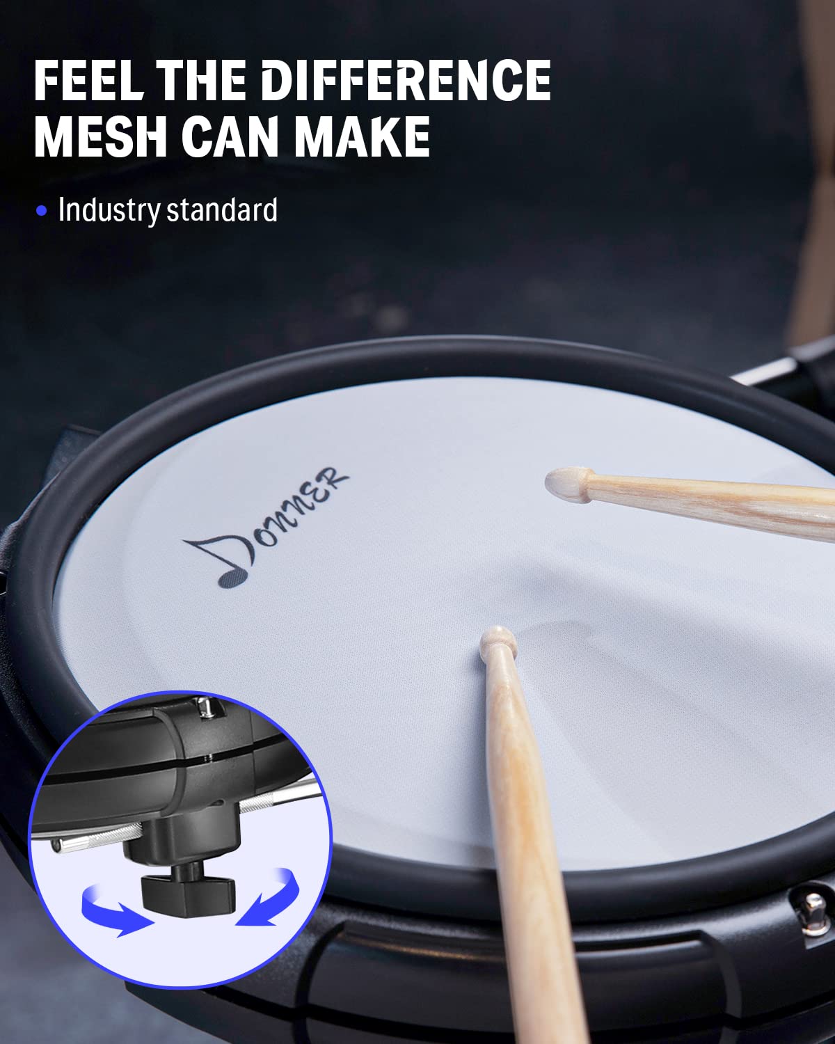 Donner DED-400 Electric Drum Set + Donner Mute Cymbal