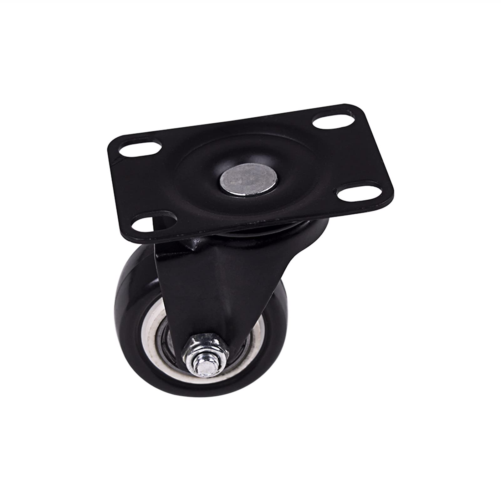 Caster Wheels Set Heavy Duty Swivel Caster Wheels with Safety Dual Locking and Polyurethane Foam No Noise Wheels, Load Bearing 440 Lbs Heavy Duty Casters