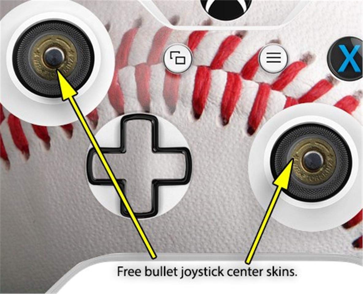 WraptorSkinz Decal Vinyl Skin Wrap compatible with XBOX One S/X Controller - Baseball (CONTROLLER NOT INCLUDED)