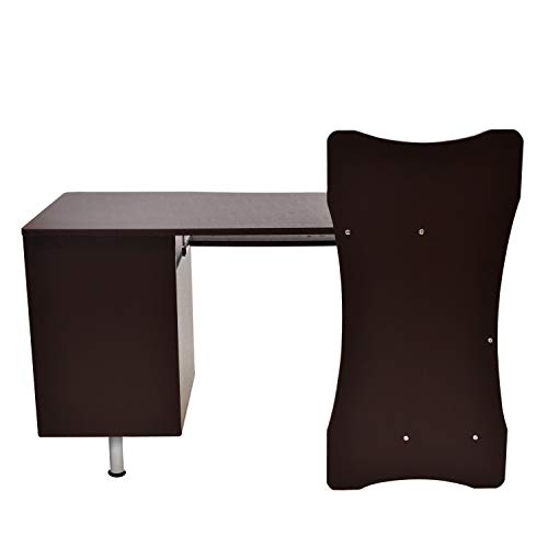 Techni Mobili RTA-325-CH36 Stylish Computer Desk with Storage, Chocolate, 22.25" D x 51.25" W x 39.5" H