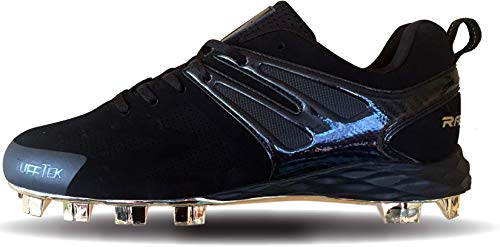 Rawlings Men's Conquer Low Baseball Shoe, Black, 6.5 D US