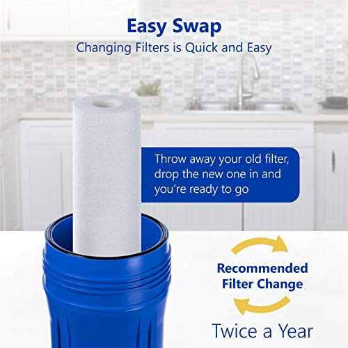 Express Water – 25 Pack Sediment Replacement Filter – Whole House Replacement Water Filter – SED High Capacity Water Filter – 5 Micron Water Filter – 2.5” x 20” inch