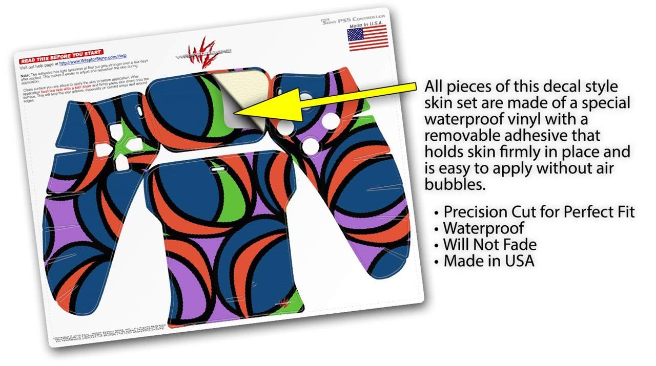 WraptorSkinz Skin Wrap compatible with Sony PS5 DualSense Controller Crazy Dots 02 (CONTROLLER NOT INCLUDED)