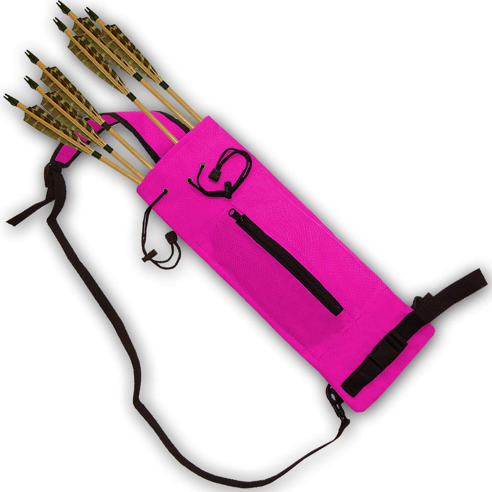 Carol Archery Back Bow Arrow Quiver with Zipper Pocket 151118PINK