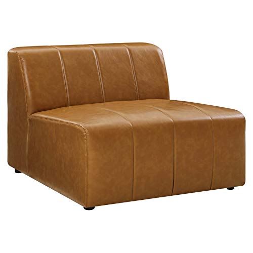Modway EEI-4532-TAN Bartlett Vegan Leather Vegan Leather 5-Piece Sectional Sofa, Tan