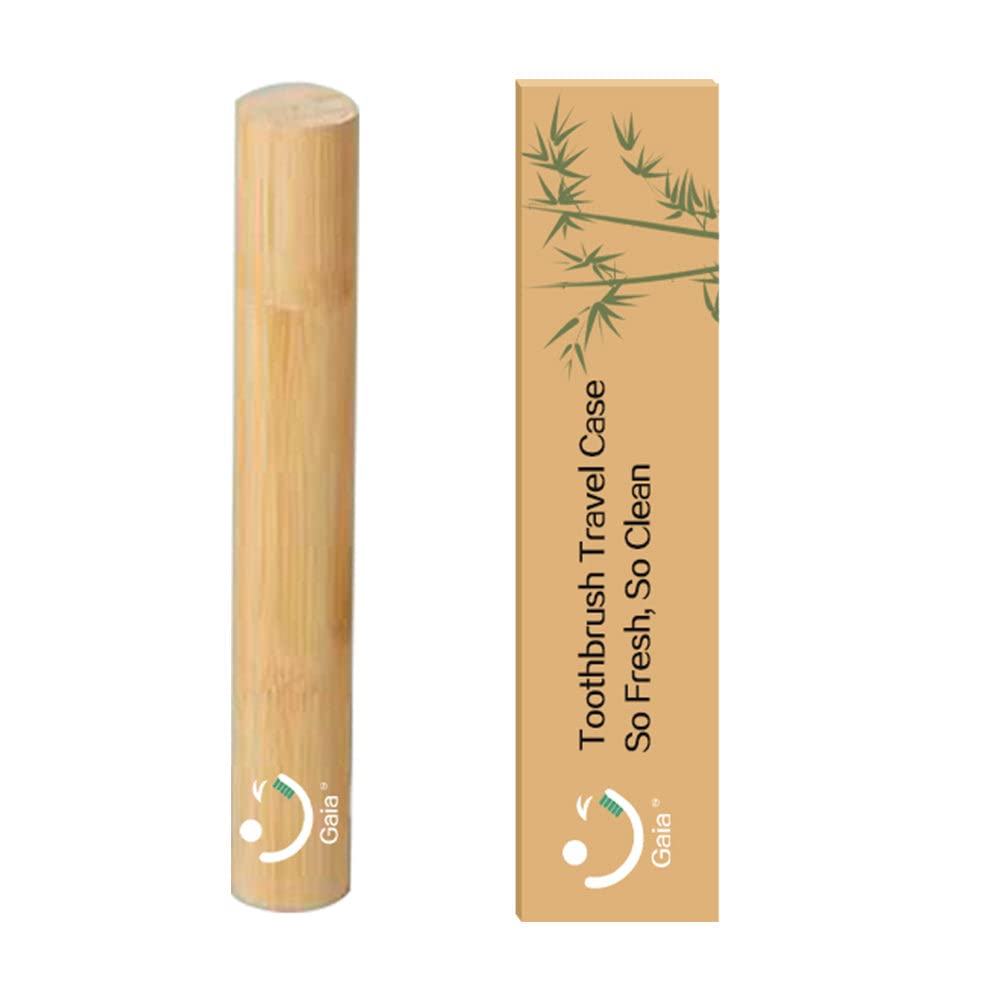 Gaiatabs All Natural Bamboo Toothbrush Travel Case
