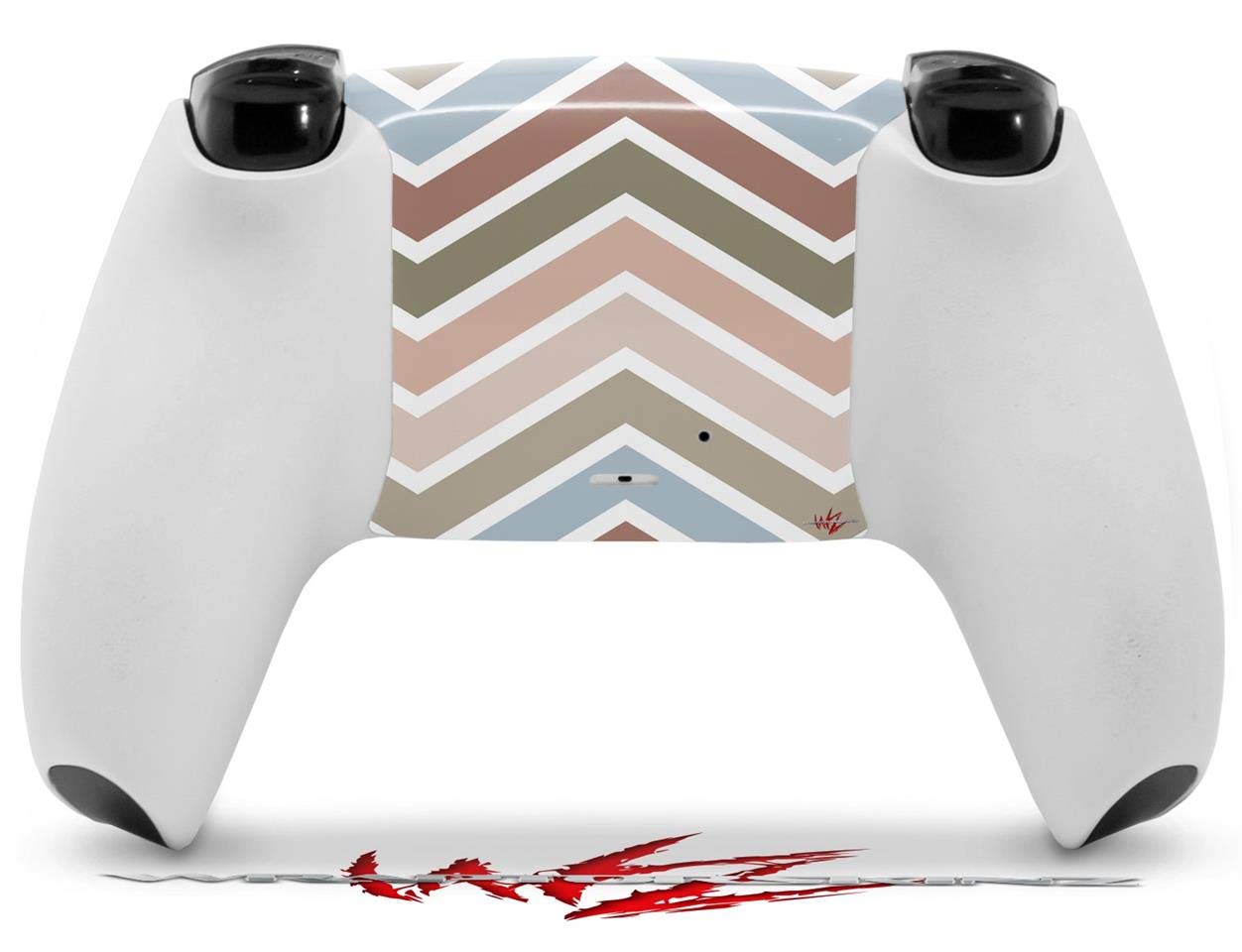 WraptorSkinz Skin Wrap compatible with Sony PS5 DualSense Controller Zig Zag Colors 03 (CONTROLLER NOT INCLUDED)