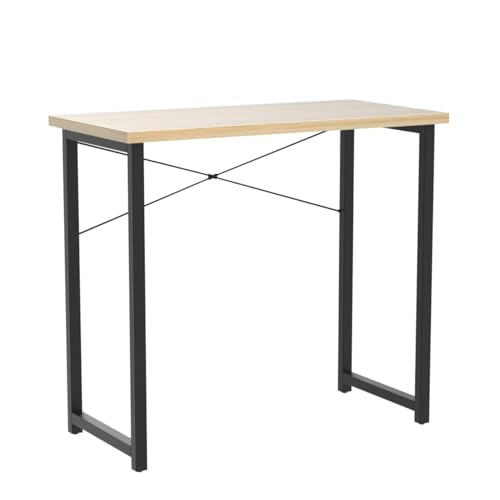 Coleshome 32 Inch Computer Desk, Modern Simple Style Desk for Home Office, Study Student Writing Desk, Walnut