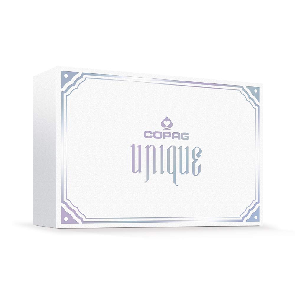 Copag Unique Luxury Design 100% Plastic Playing Cards, Poker Size Jumbo Index Purple/Grey Double Deck Set