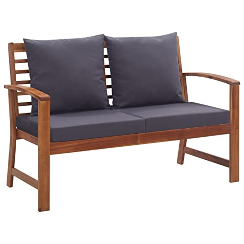 MBFLUUML Patio Dining Sets, Lawn Garden Backyard Deck Patio Table and Chairs, 4 Piece Garden Lounge Set with Cushions Solid Acacia Wood Suitable for Patio, Porch, Backyard, Balcony.