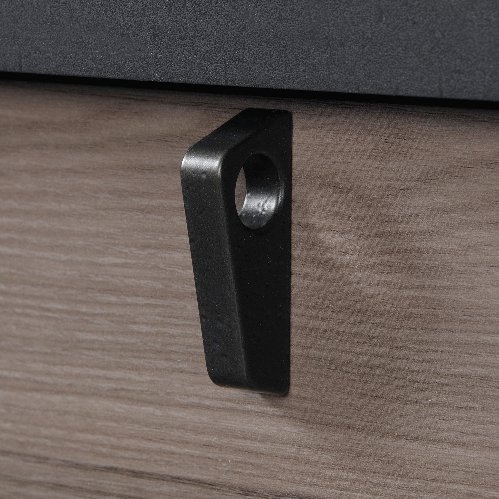 Sauder International Lux Executive Desk, L: 60.0" x W: 28.98" x H: 30.0", Diamond Ash Finish