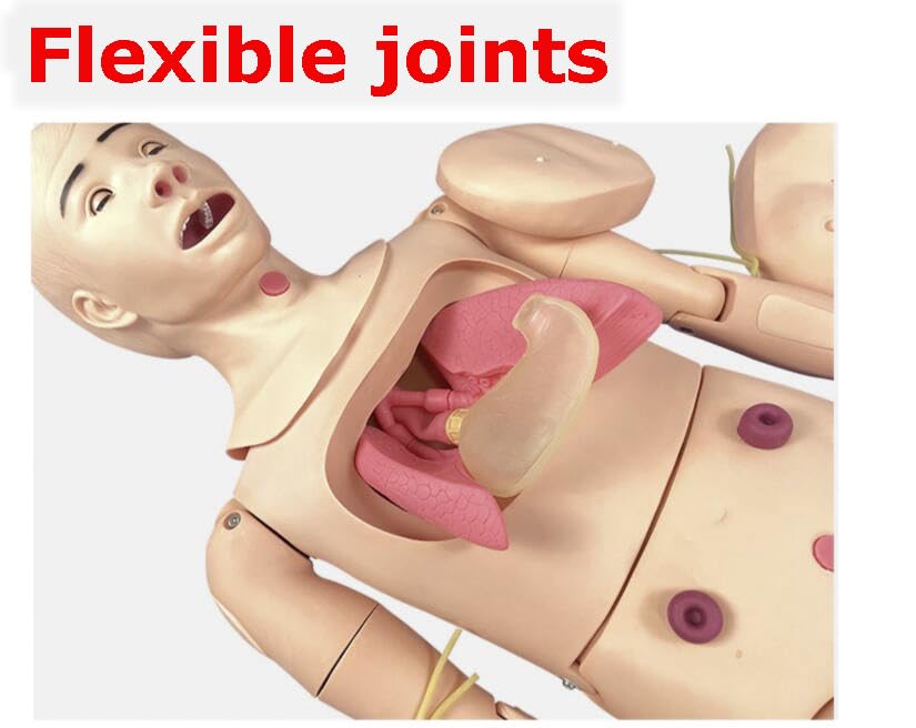 PreAsion Manikin Training 24 Wound ModulesTrauma Manikin Care Multi Functional Anatomical Human Model Advanced Training Manikin Model Demonstration Manikin for Men and Women Life-Size Nursing Model