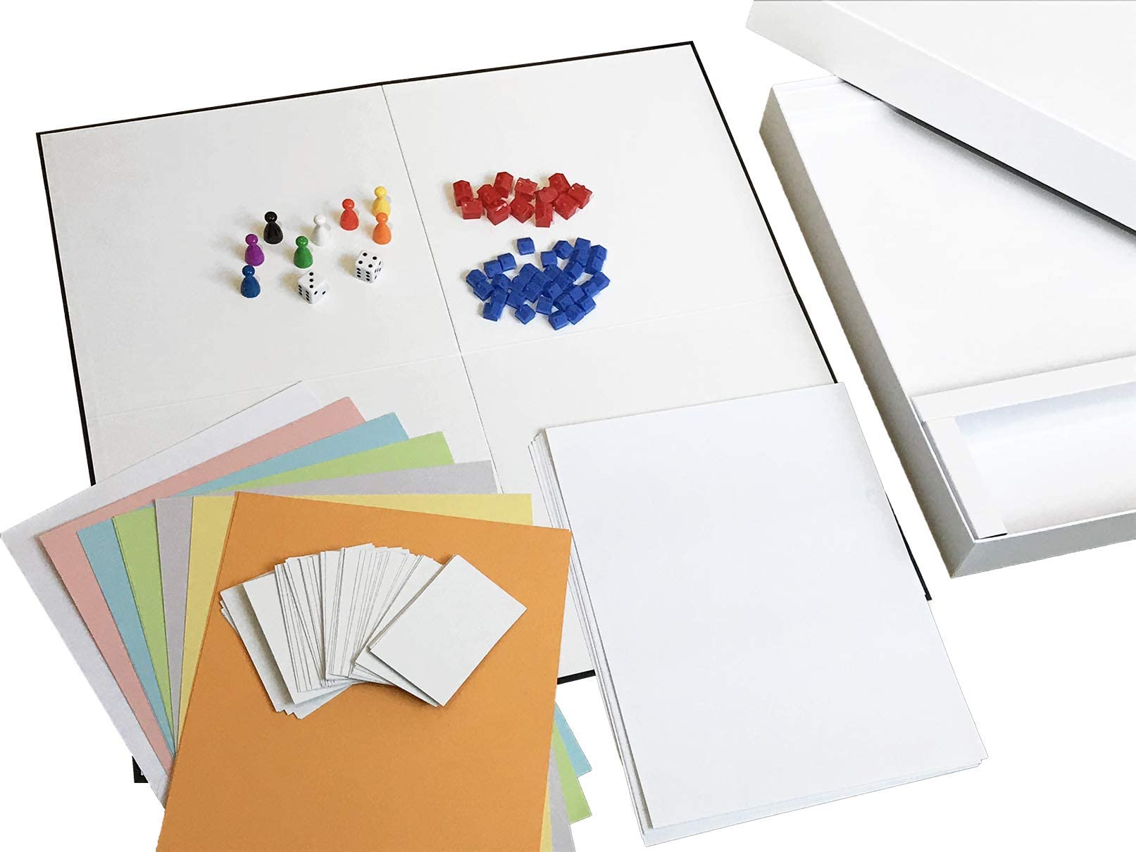 Create Your Own Opoly Board Game – Blank Game Board with Board Game Accessories, Blank Cards, Property Cards – Ideal for DIY Family Games, Creative Projects