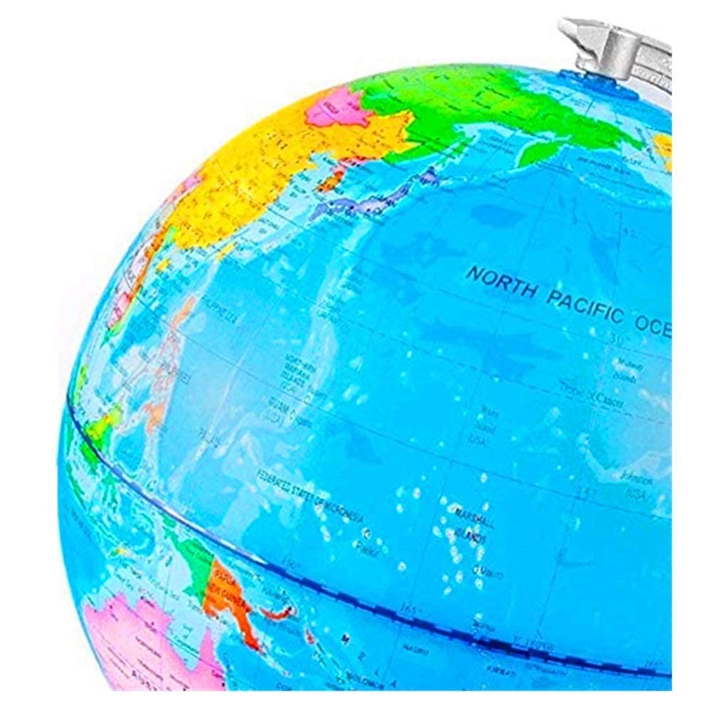 CamKing Illuminated World Globe for Kids, High Clear Map Learning Educational Interactive Globe Night Light LED ,Globe for Home Students Desk Classroom Geography