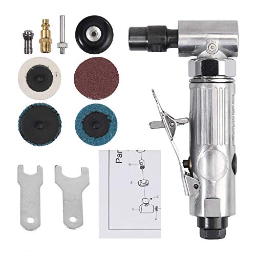 EYPINS Air Right Angle Die Grinder 1/4" 90 Degree Heavy Duty 20,000 RPM Compressed Sander Polisher Tool for Contour Grinding, Polishing, Milling