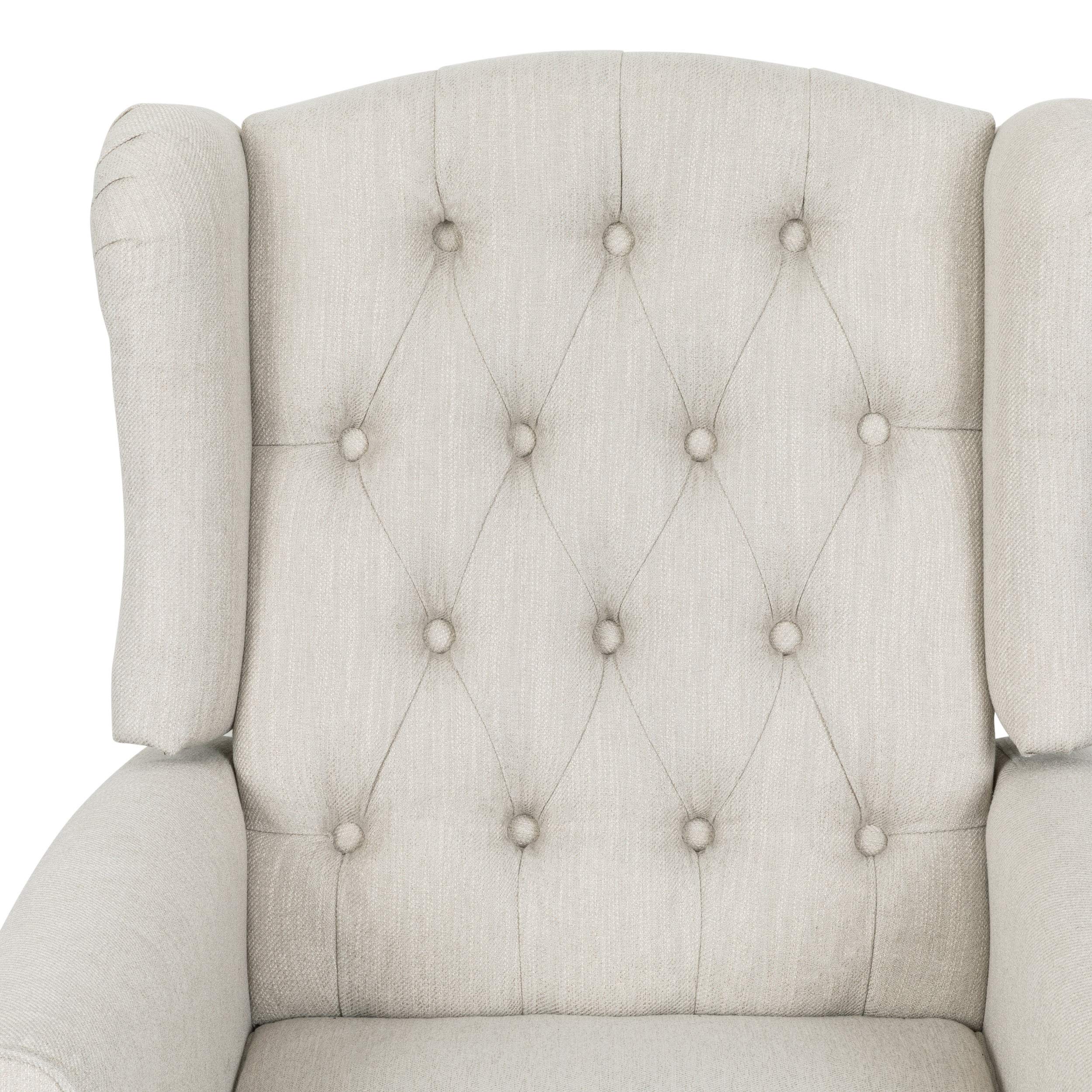 Christopher Knight Home Sarah Fabric Recliner, Beige, Dark Brown