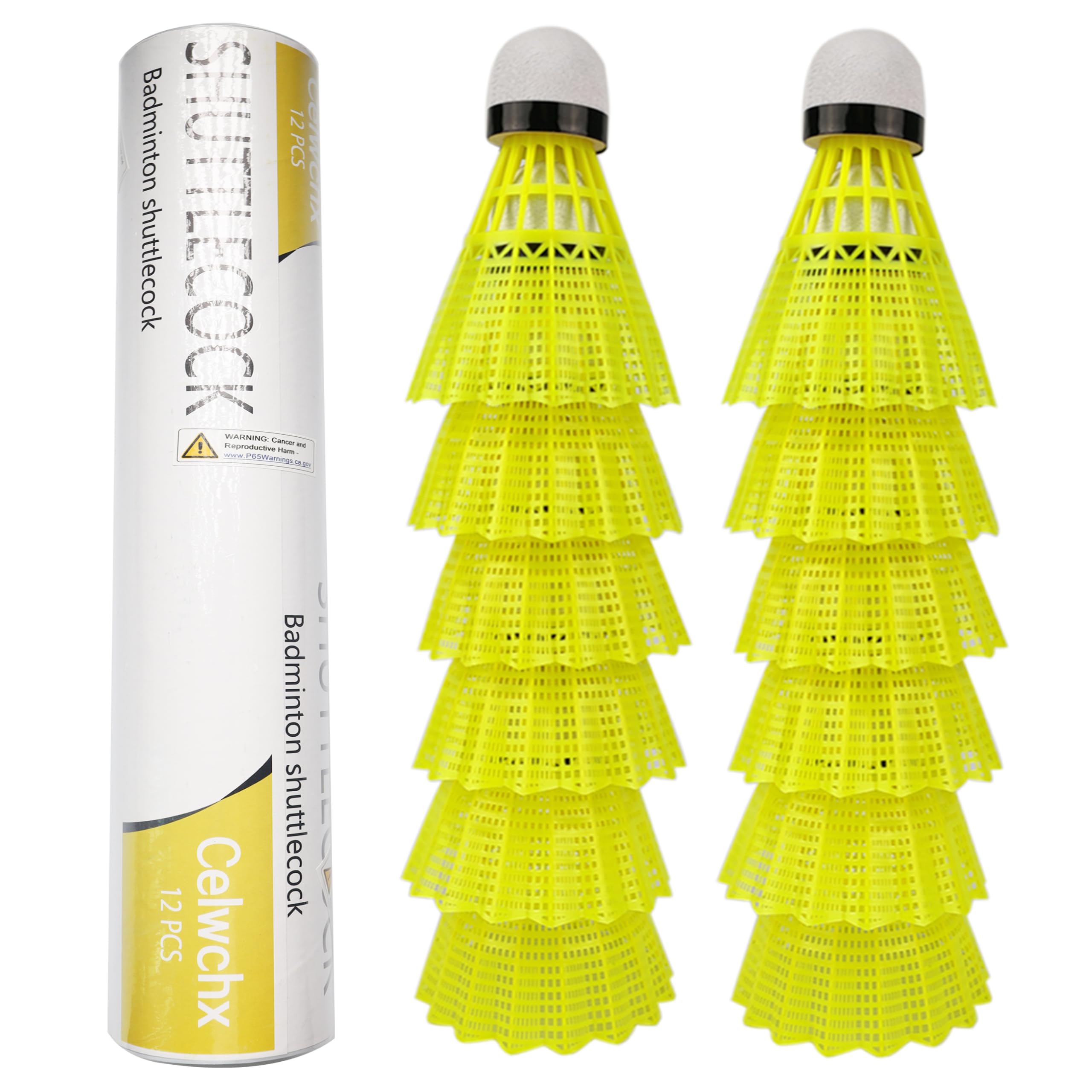 Colletia Shuttlecocks Birdies 12 Pack Nylon Badminton Shuttlecocks,Training High Speed Badminton Balls,with Great Durability Stability Suitable for Indoor Outdoor