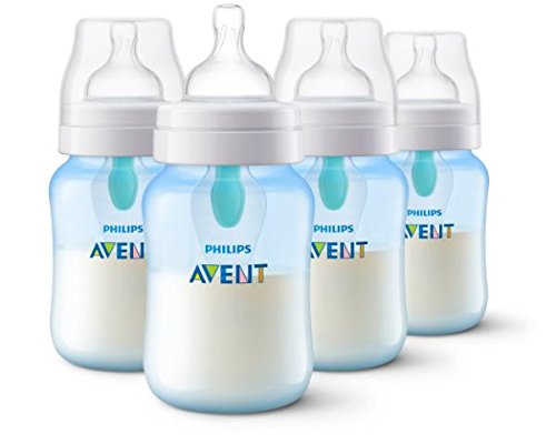 Philips Avent Anti-colic Baby Bottle with AirFree vent 9oz 4pk Blue, SCF405/44