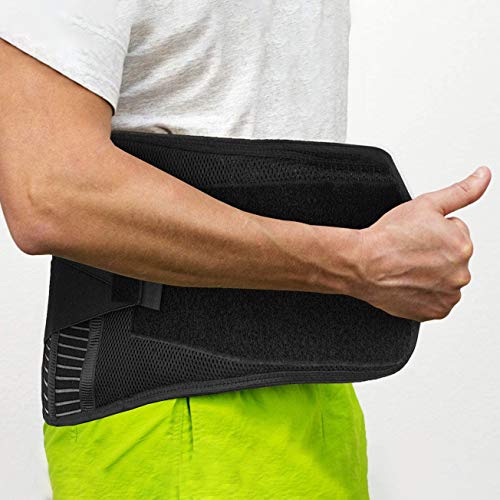 Copper Compression Back Brace - Copper Infused Support Belt Wrap for Lumbar/Lower Back Pain Relief, Sciatica, Pain - Exercise & Muscle Strain Recovery - Adjustable - Fits Men & Women - L/XL