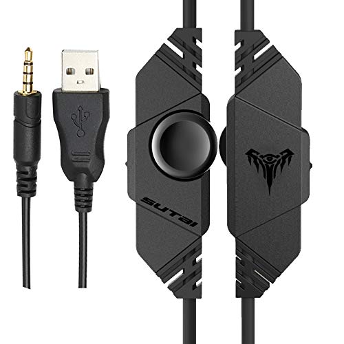 CAMKONG Over-Ear Gaming Headset with Microphone for PS4 Xbox One PC,Comfortable Stereo,LED Lighting,Noise Reduction and Volume Control