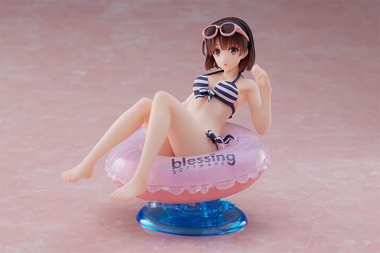 Figure, How to Raise A Boring Girlfriend, Pool Party, Katou Megumi, Anime Game Character, About 10cm High, Static Table Decoration, Room Decoration Model, Handmade Model