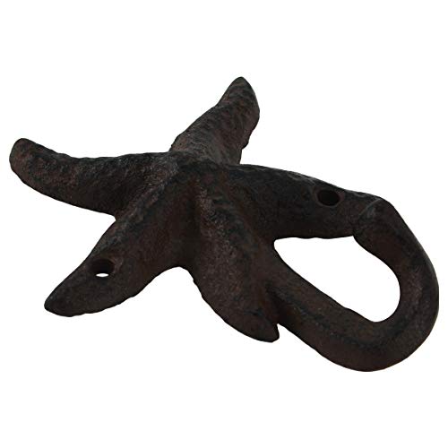 TG,LLC Treasure Gurus Cast Iron Nautical Starfish Wall Hook