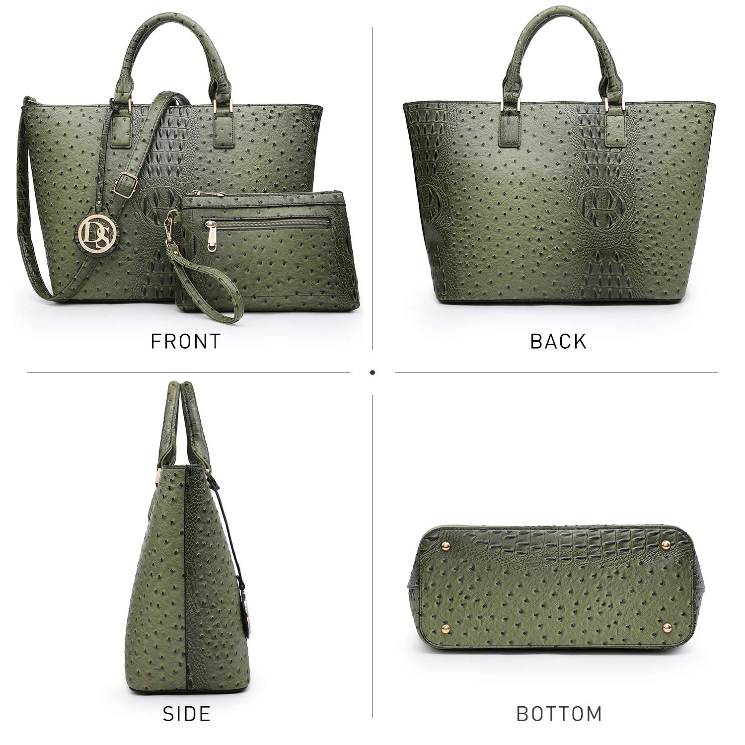 Dasein Tote Bag for Women Large Satchel Purse Handbag Shoulder Bag Work Bag Hobo Bag with Matching Wallet