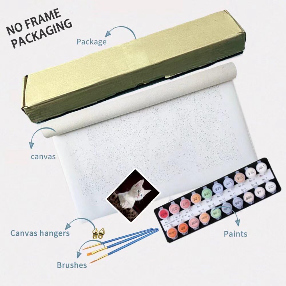 CleverFine Custom Paint by Numbers from Photo,Personalized Paint by Numbers Your Own Photo for Adults (12"×16"/30cm×40cm no Frame)
